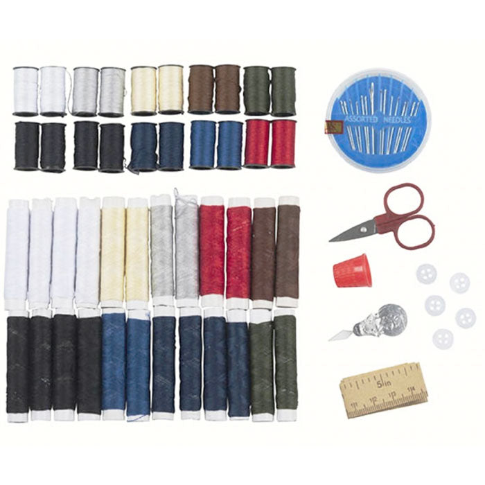 Kit Cucito per Casa o Viaggio da 68 Pezzi Con Forbice Metro Ditale Inc